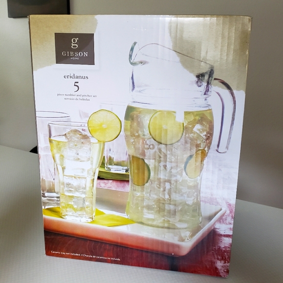Gibson | Dining | New Gibson Home 5pc Pitcher And Tumbler Set | Poshmark